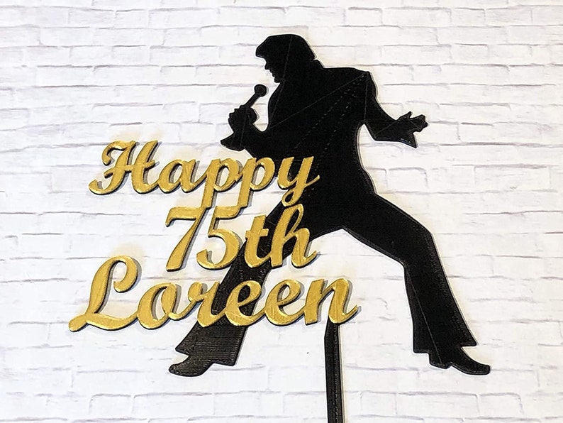 Elvis Personalized Custom Cake Topper - Etsy