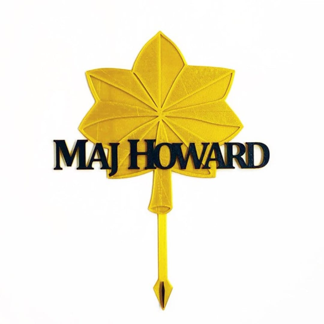 Major Oak Leaf Personalized Military Cake Topper - Etsy