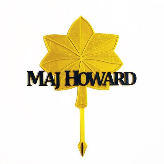 Major Oak Leaf Personalized Military Cake Topper - Etsy
