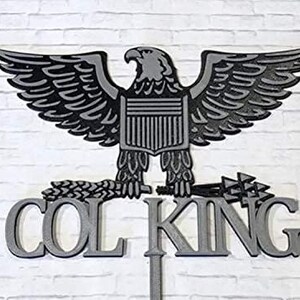 Colonel Rank Eagle Personalized Cake Topper - Etsy
