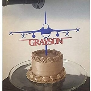 F16 Jet Fighter Military Airplane Personalized Cake Topper - Etsy
