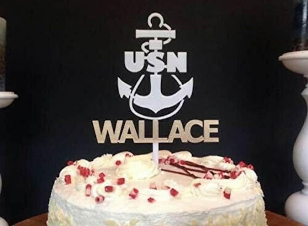 Navy Insignia Personalized US Military Cake Topper - Etsy
