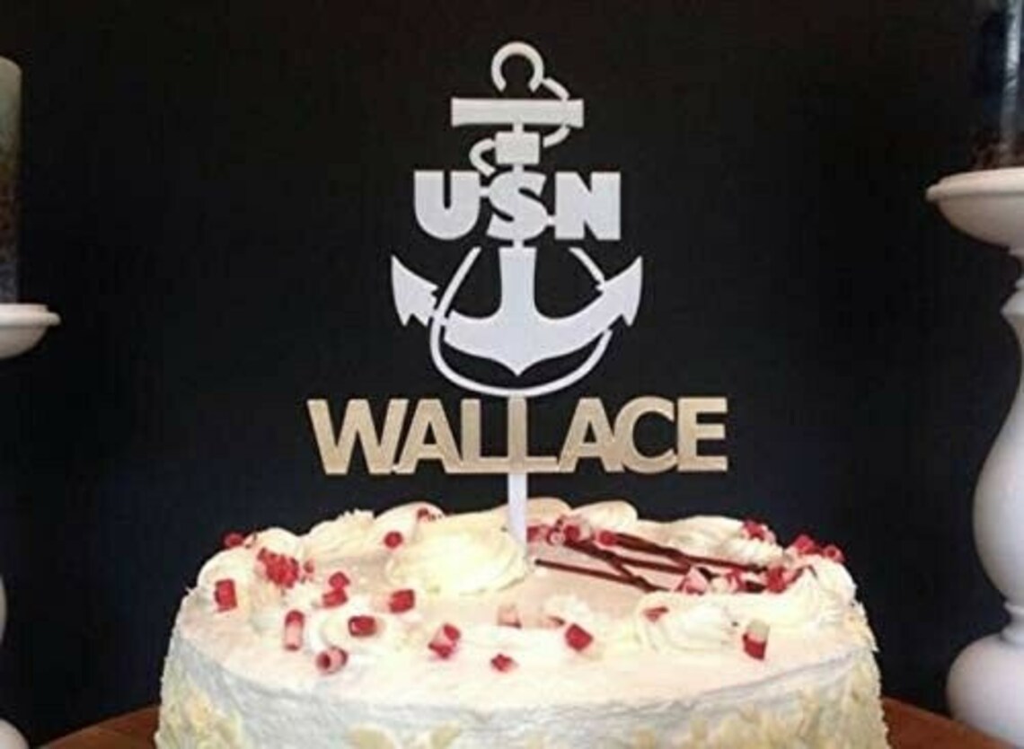 Navy Insignia Personalized US Military Cake Topper - Etsy