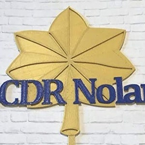 Major Oak Leaf Personalized Military Cake Topper - Etsy