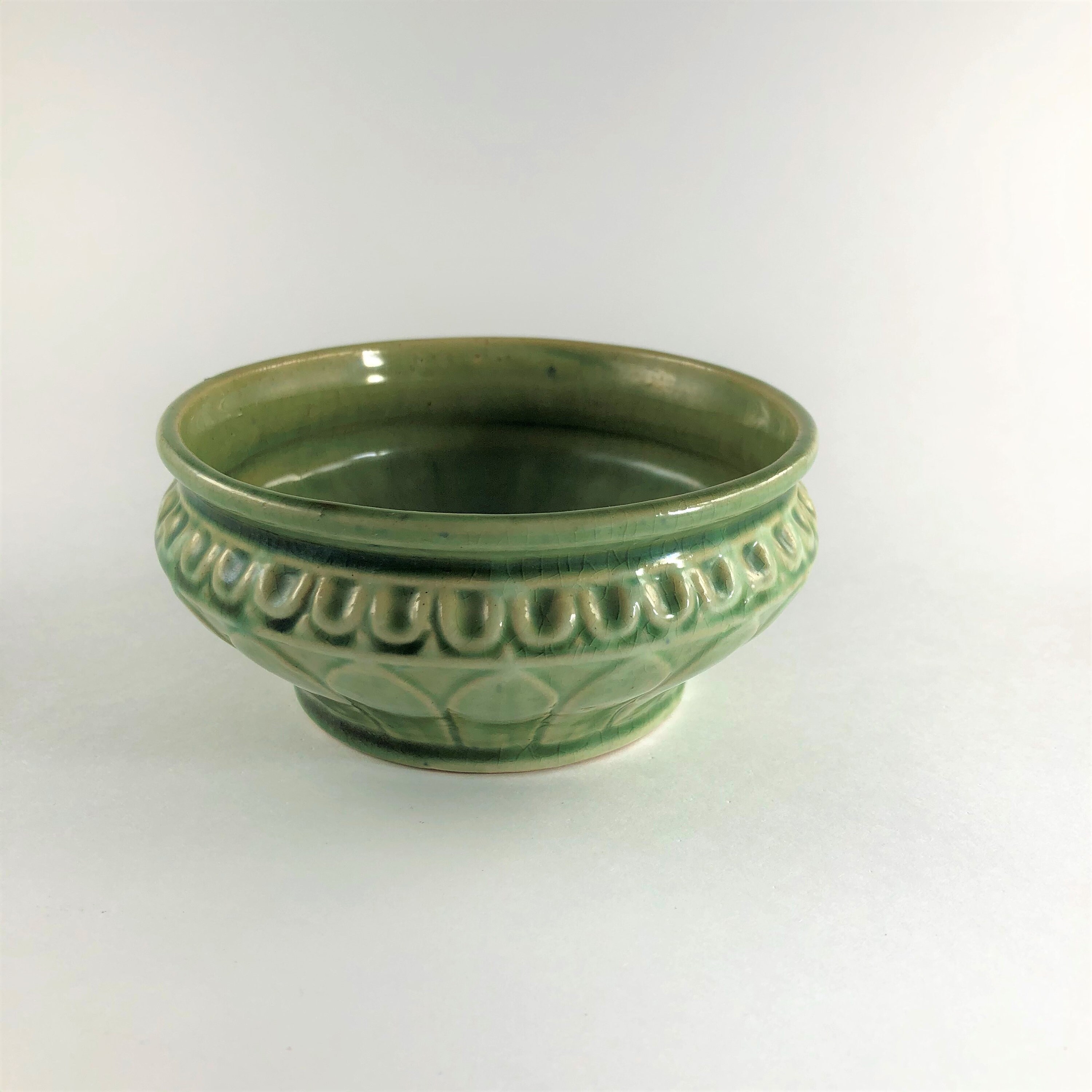 Beautiful Early 1900's Gloss Green Weller Pottery Orris Ware Arts ...