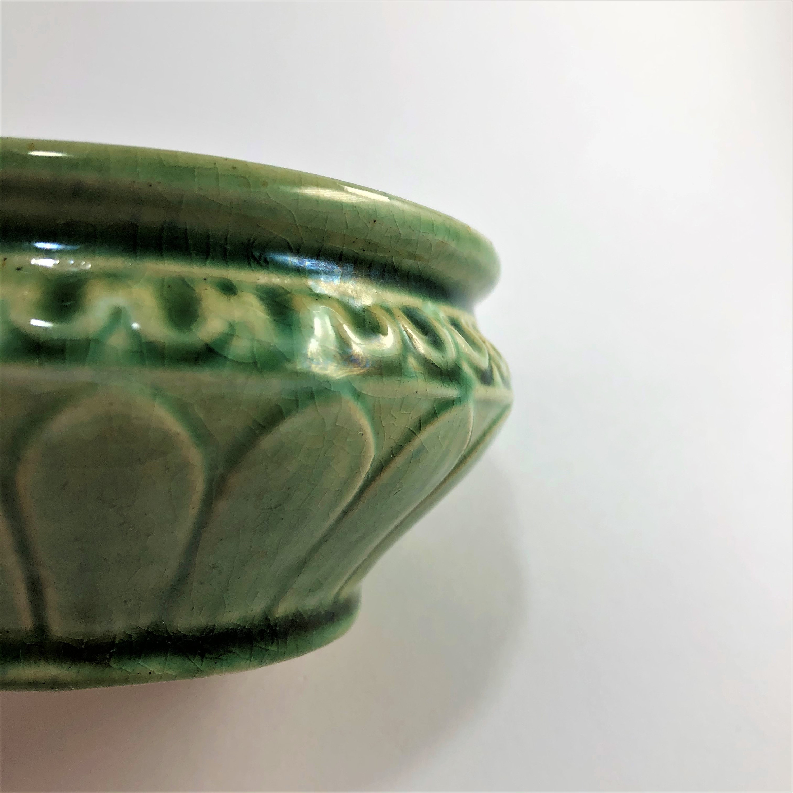 Beautiful Early 1900's Gloss Green Weller Pottery Orris Ware Arts ...