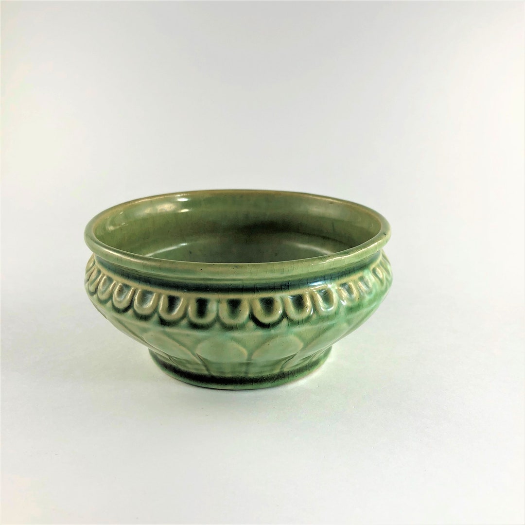 Beautiful Early 1900's Gloss Green Weller Pottery Orris Ware Arts ...