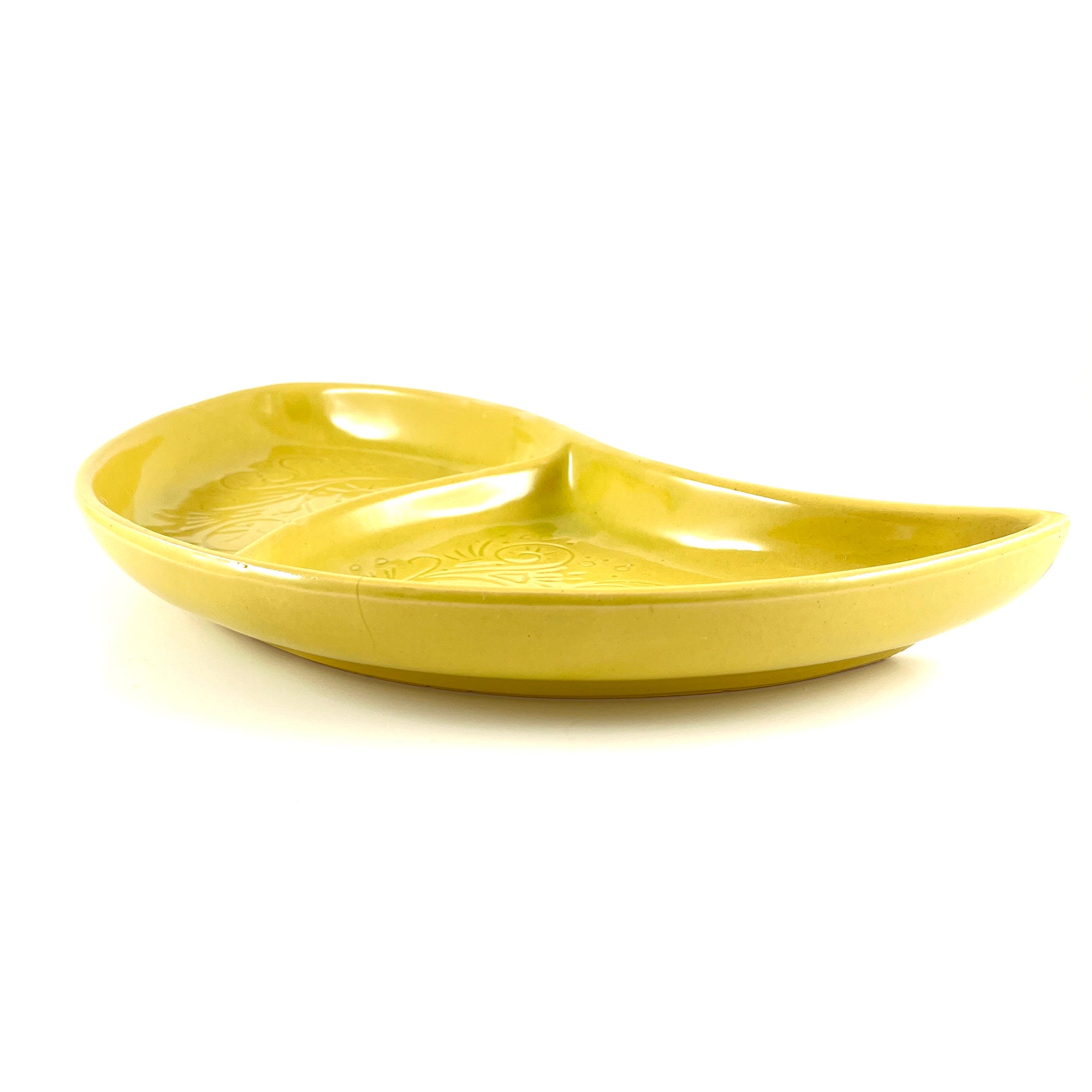 Nelson Mccoy Pottery Modern Interlocking Teardrop Serving Dishes Yin ...