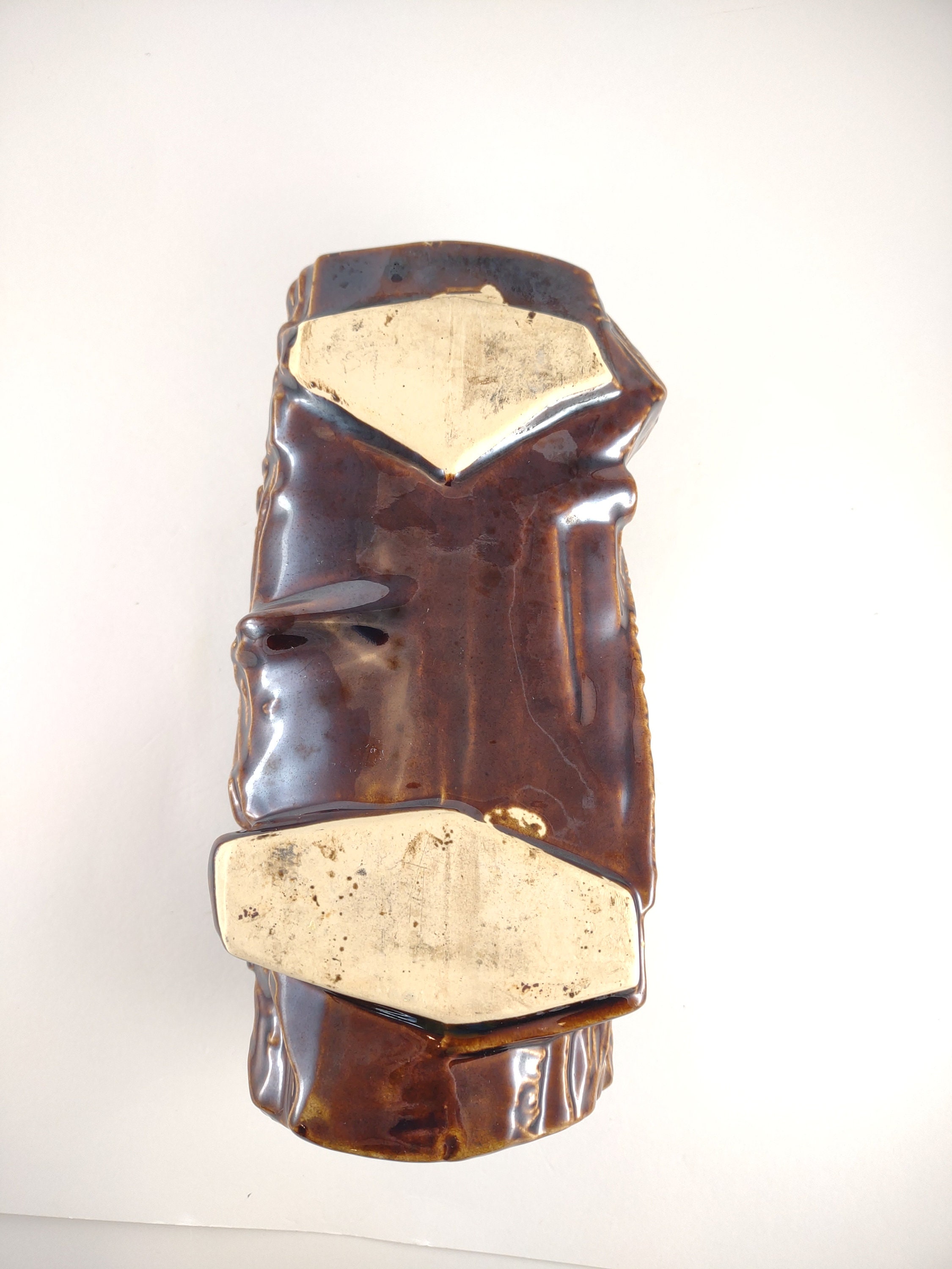 Mccoy Pottery - Glossy Brown Log Planter - Log Motif Planting Dish - - Etsy