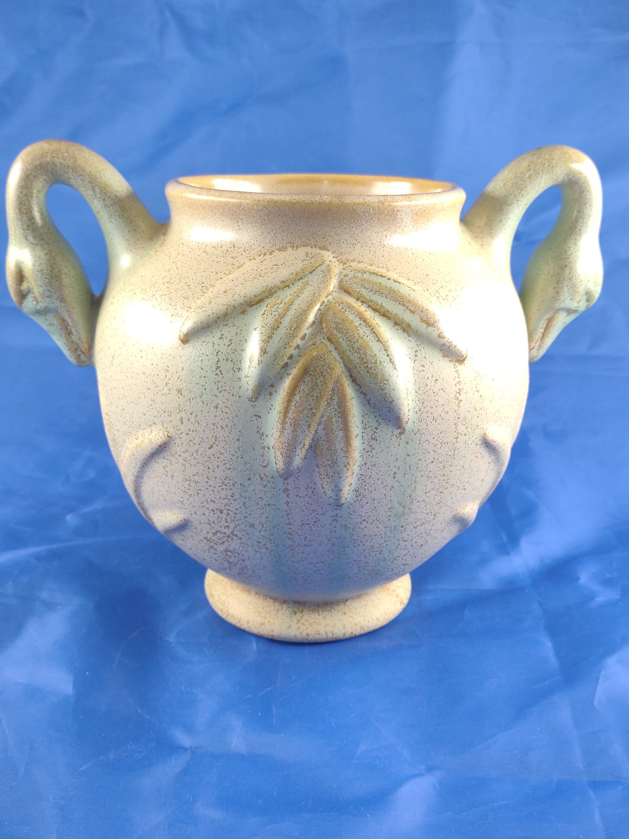 Weller Pottery - Patricia 6" Swan Handle Vase - Geese Handle Duck - Etsy