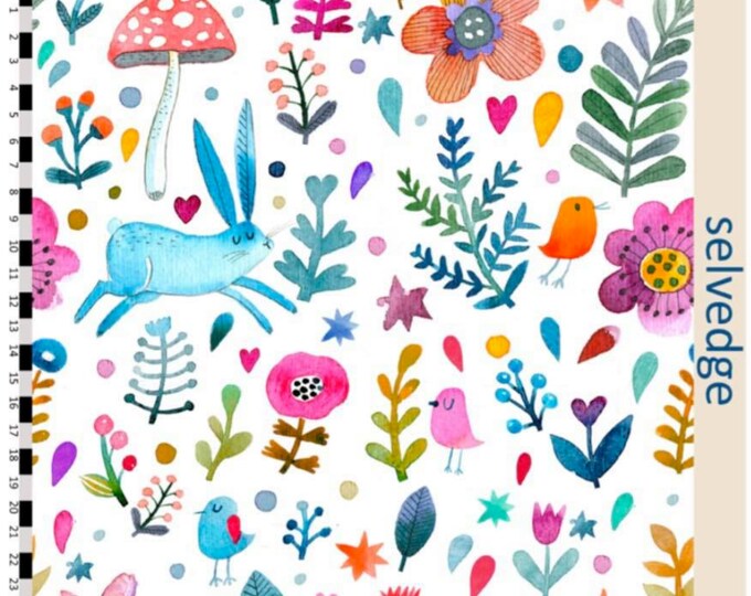 Spring Summer Floral Fabric Daffodils Iris Poppy Tulip Print Fabric ...