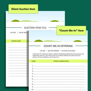 Silent Auction Templates - Etsy