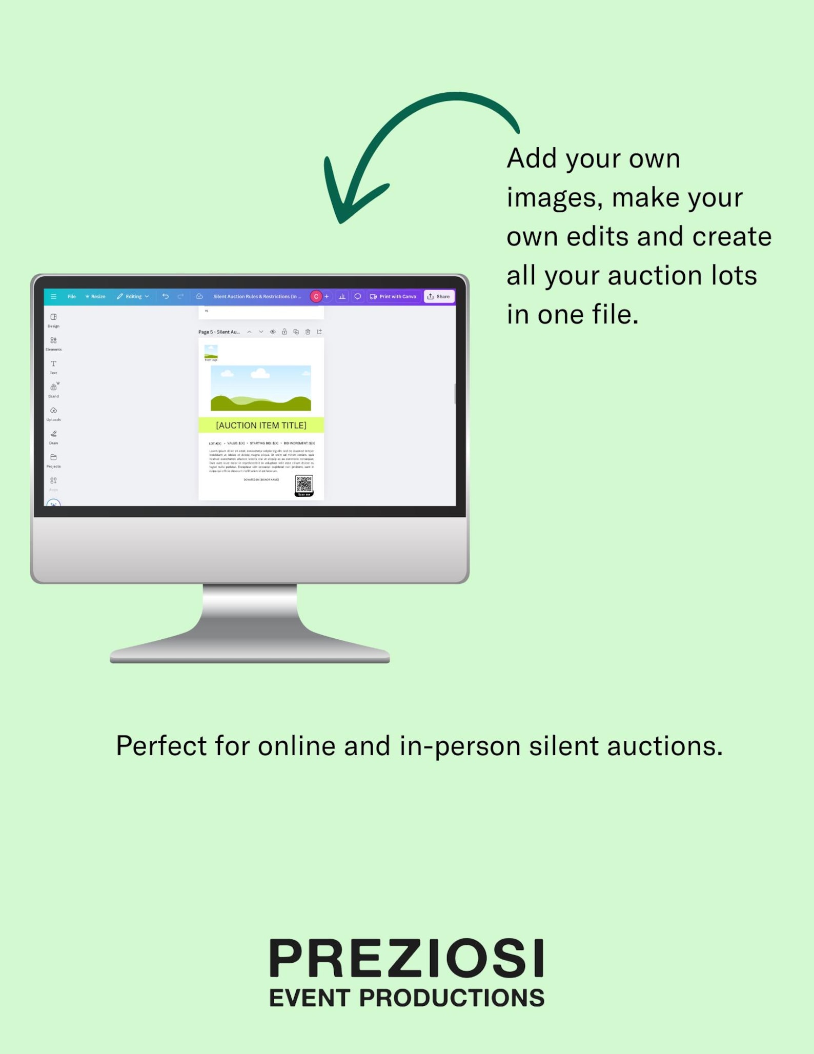 Silent Auction Templates - Etsy