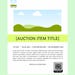 Silent Auction Templates - Etsy