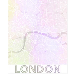 City of London Map Art Digital Tie Dye Limited Edition Collection - Etsy