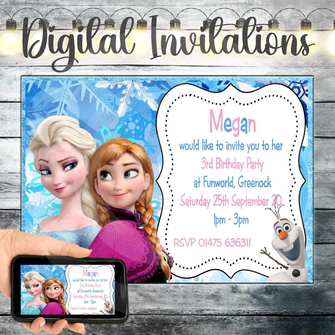 DIGITAL Personalised Kids Children Birthday Invite - Etsy
