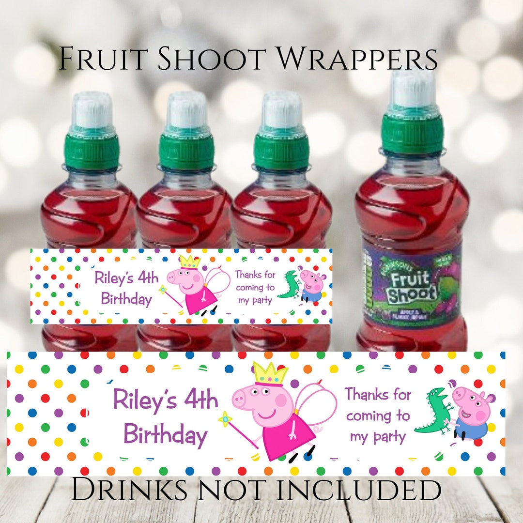 Personalised Wrappers for Fruit Shoot P E P P A P I G Spotty - Etsy