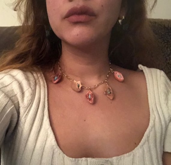 Mounds Of Venus Vulva And Amazonite Necklace Etsy