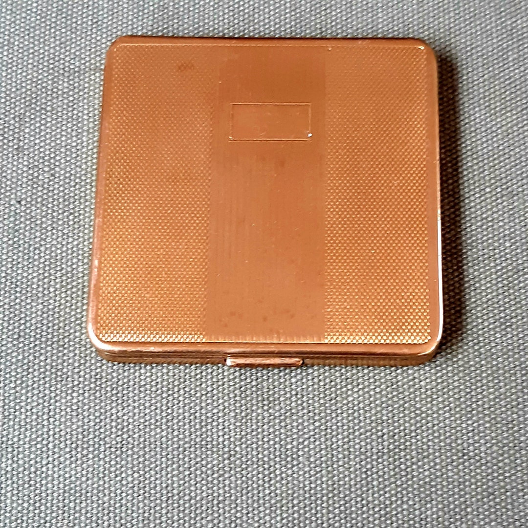 KIGU Gold Vintage Compact, Square Compact, Gold Compact, Antique ...