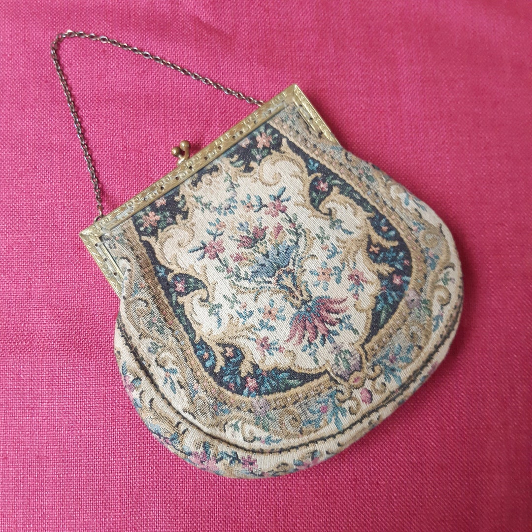 Antique Evening Bag Edwardian Purse Vintage Tapestry Bag - Etsy