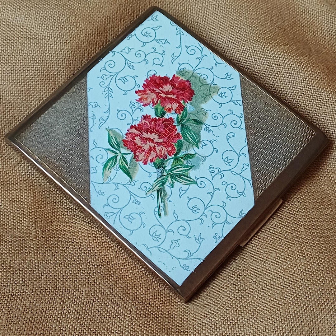 STRATTON Compact, Vintage Compact, Antique Compact, Floral Compact ...