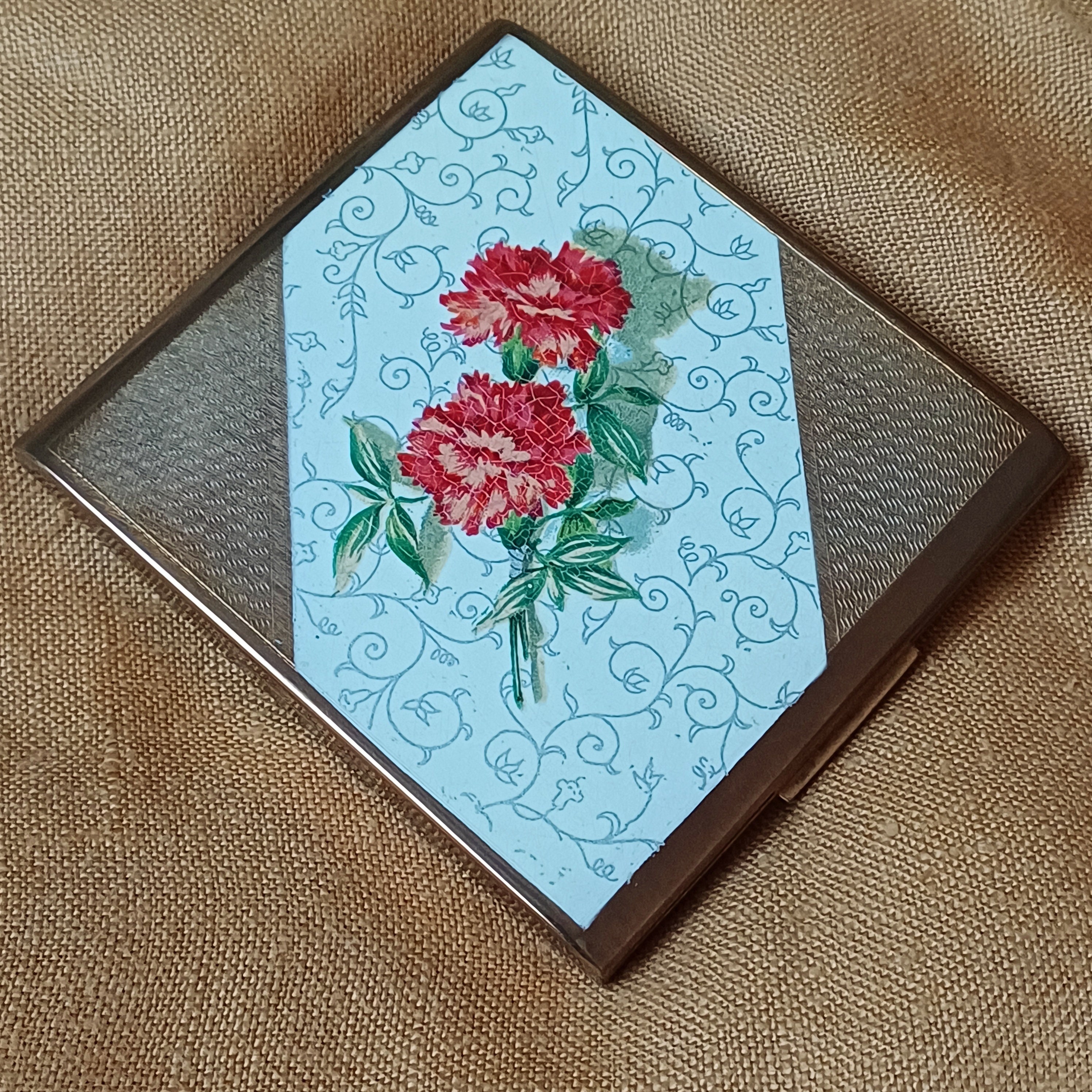 STRATTON Compact, Vintage Compact, Antique Compact, Floral Compact ...