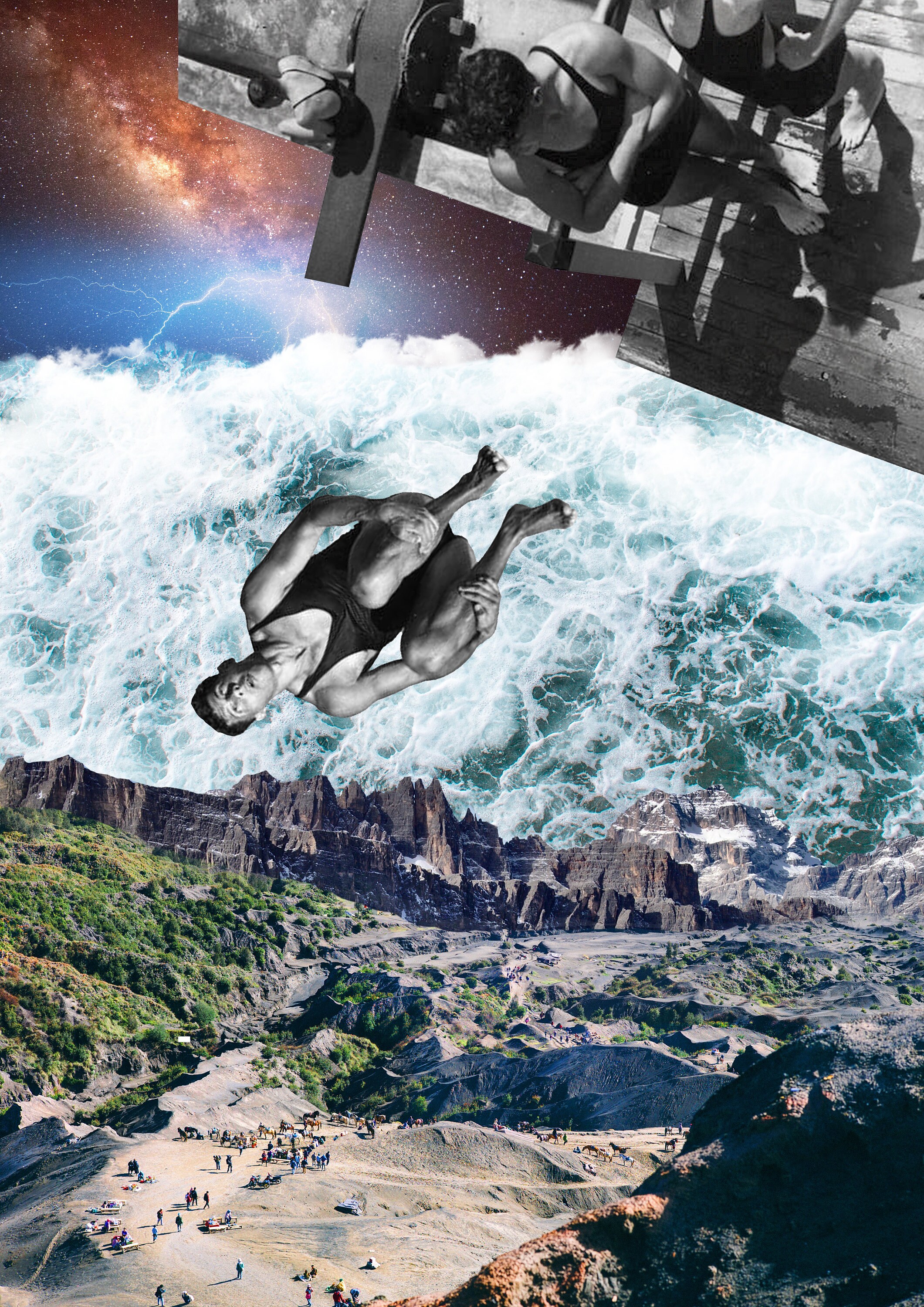 Flash Leap Print / Digital Collage - Etsy