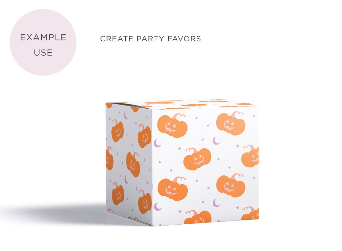 Pastel Halloween Digital Paper Cute Spooky Seamless Pattern - Etsy