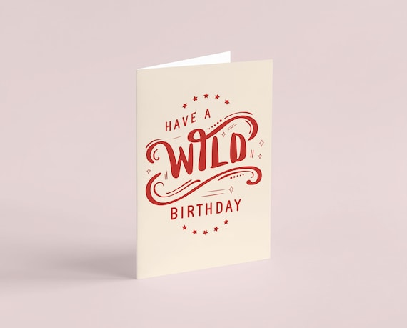 Wild Printable Birthday Card INSTANT DOWNLOAD Wild West | Etsy