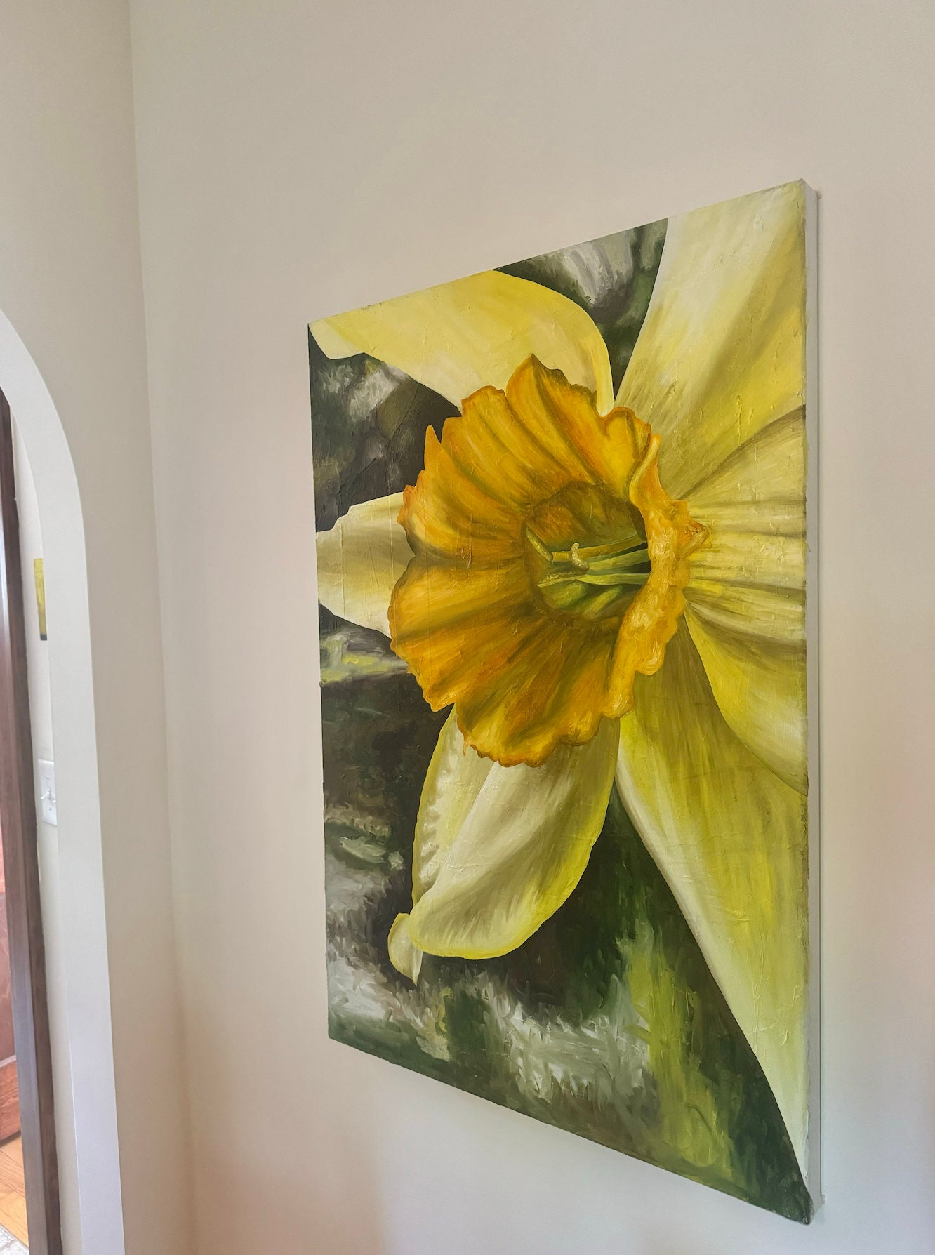 Brilliant Daffodil Oil Painting Original Floral Art - Etsy