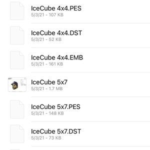 Ice Cube Embroidery File - Etsy