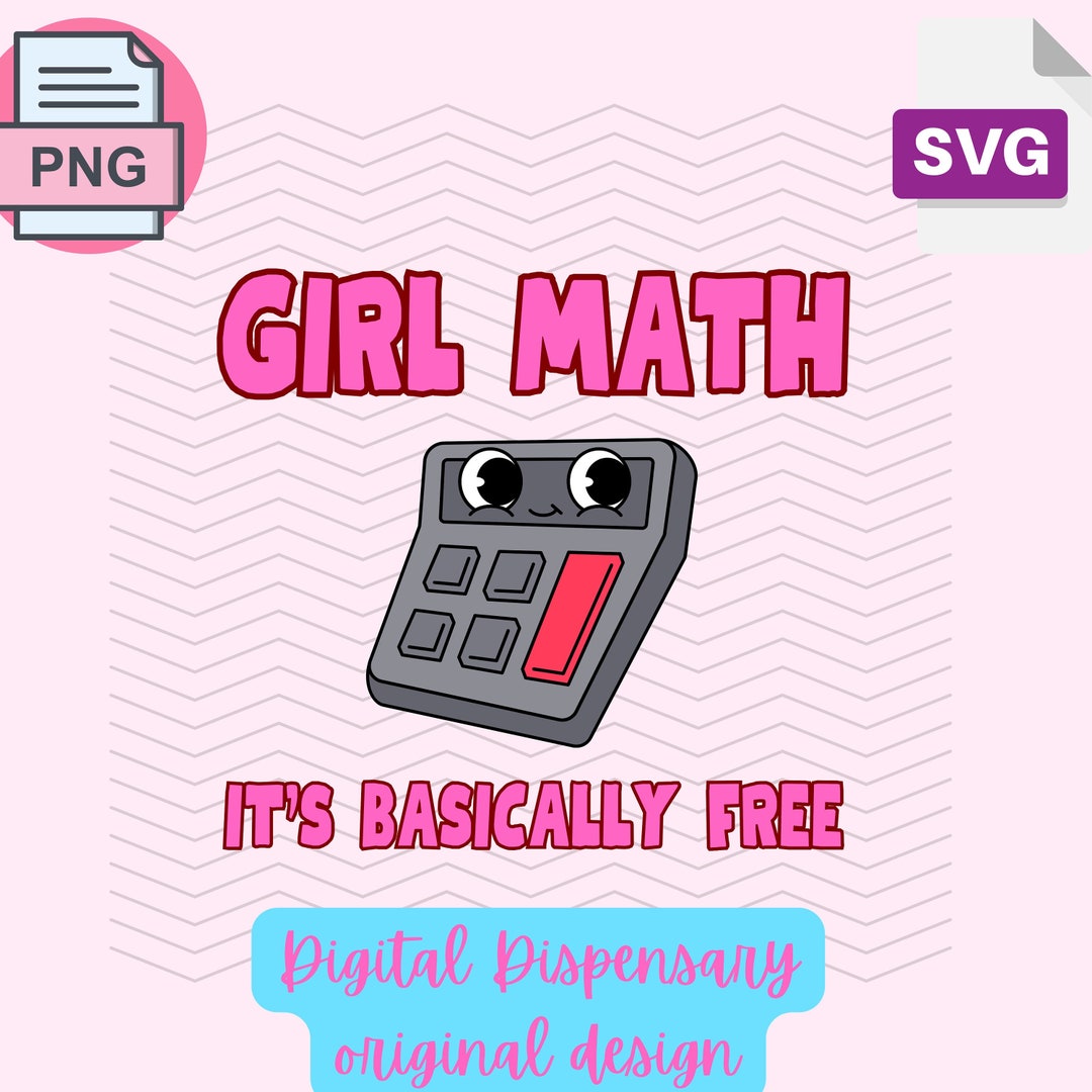 Girl Math PNG & SVG File Trendy Sublimation File - Etsy