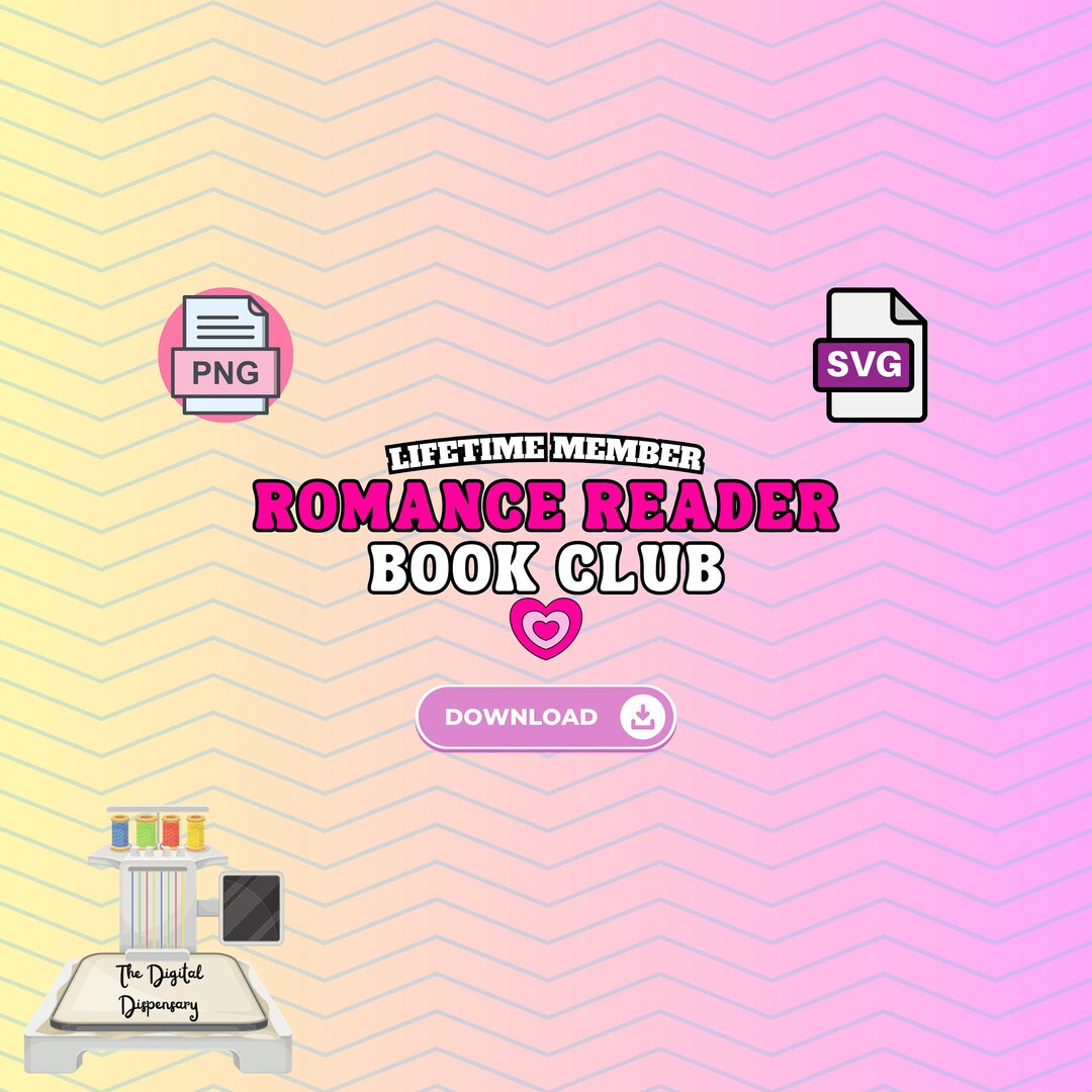 Romance Reader Book Club PNG SVG File Trendy Sublimation Bookish Png ...