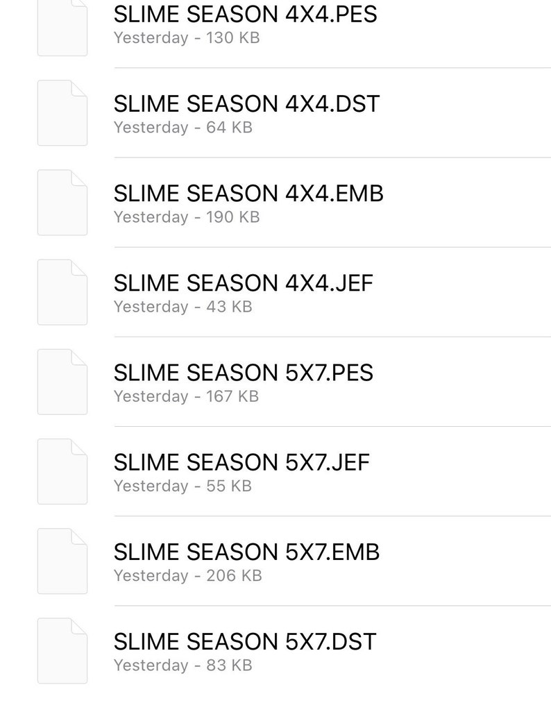 Slime SZN Embroidery File - Etsy