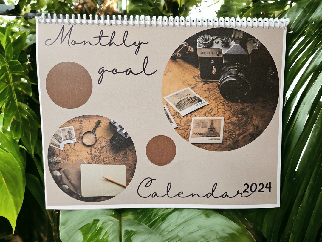Monthly Goal Calendar- Adventure Theme 2024 - Etsy