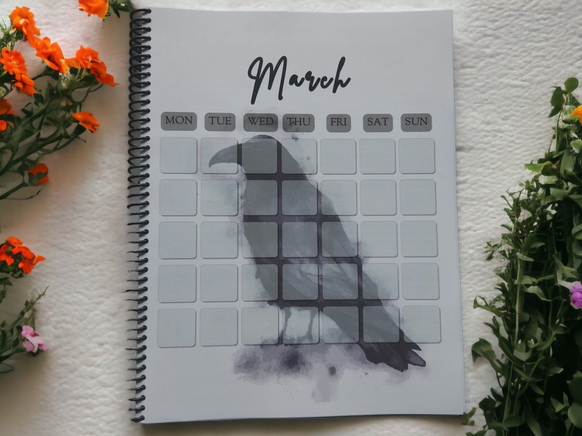 Darkly Elegant Edgar Allan Poe Inspired Schedule Work Planner 8am to ...