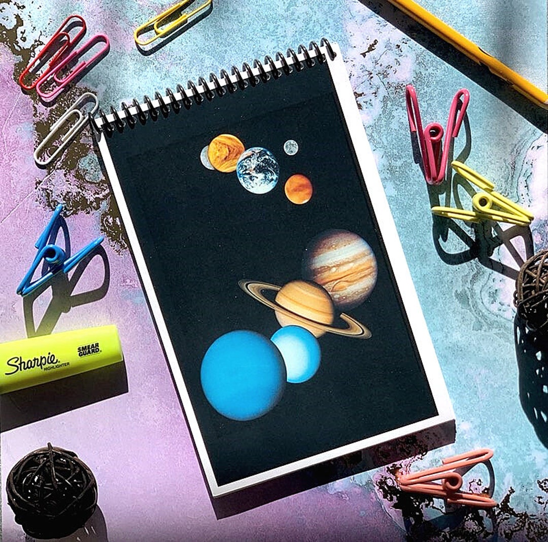 Solar System Notebook - Lined Notebook - Blank Journal- Outer Space ...