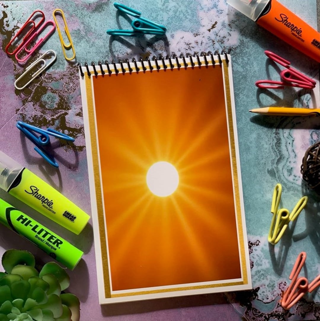 Bright Sunny Notebook- Pocket Notebook- Lined Notebook Pages- Small ...