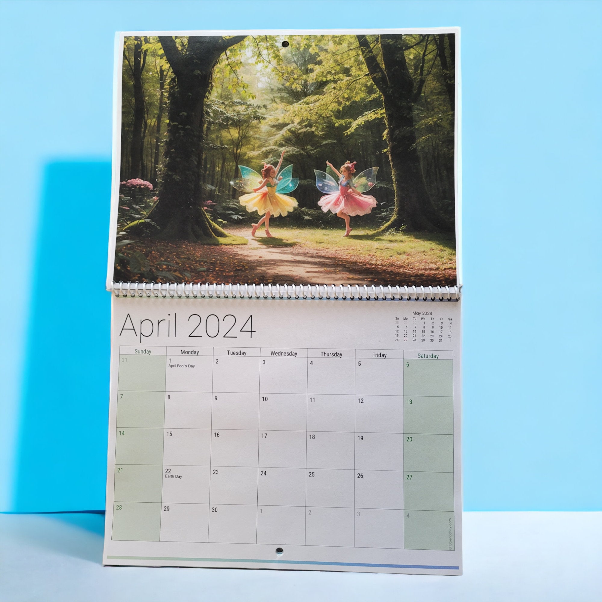 2024 Dancing Fairies Wall Calendar, Brightly Colored Fairies 11x17 ...