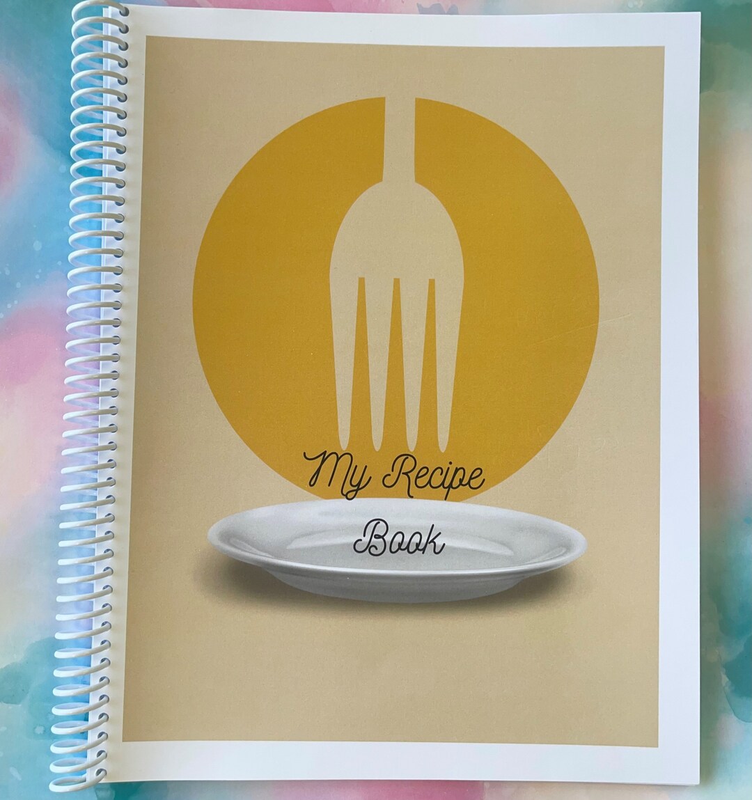 Fork Theme My Recipe Book, Large Recipe Journal, Family Recipe Book - Etsy
