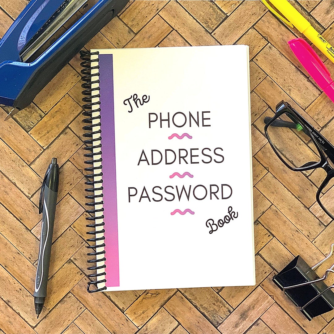 Purple Modern Address Book 5.5 X 8.5 Size Address Book - Etsy