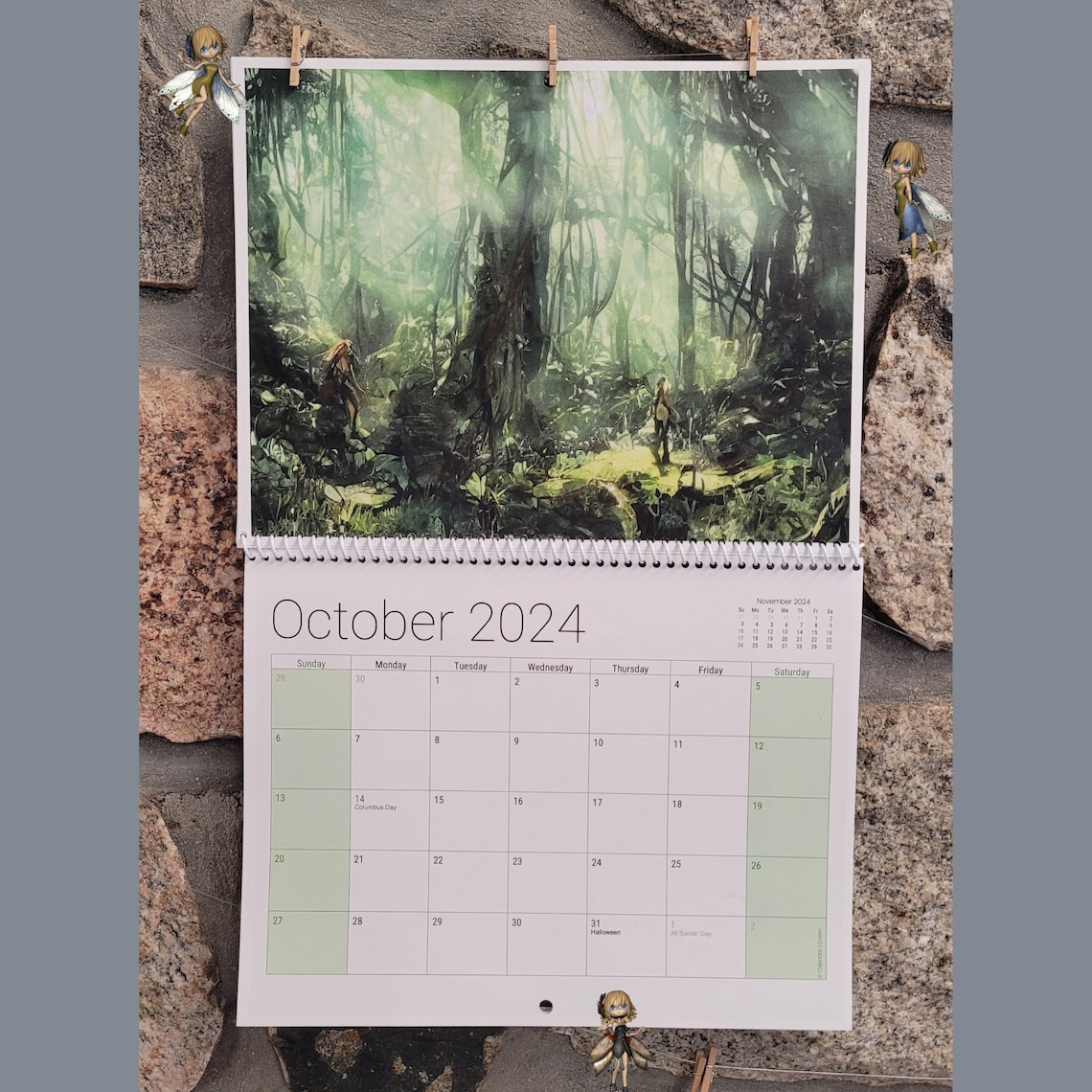 2024 Fairies Wall Calendar, Forest Fairies 11x17 Calendar, Fairy ...