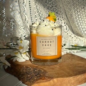 Carrot Cake Candle, Dessert Candle, Handpoured Soy Wax, 9 Oz, Easter ...