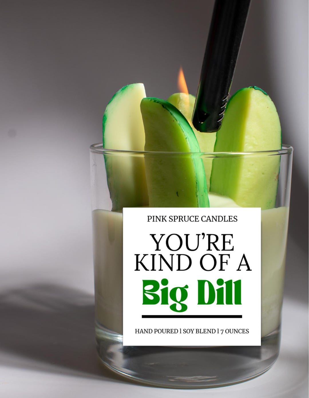 Pickle Candle, Kind of a Big Dill, Food Candle, Pickle Lover Gift ...