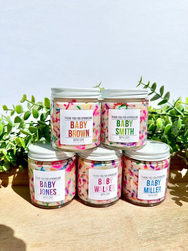 Personalized Baby Sprinkle Candle, Baby Shower Favors, 4 Ounce or 8 ...