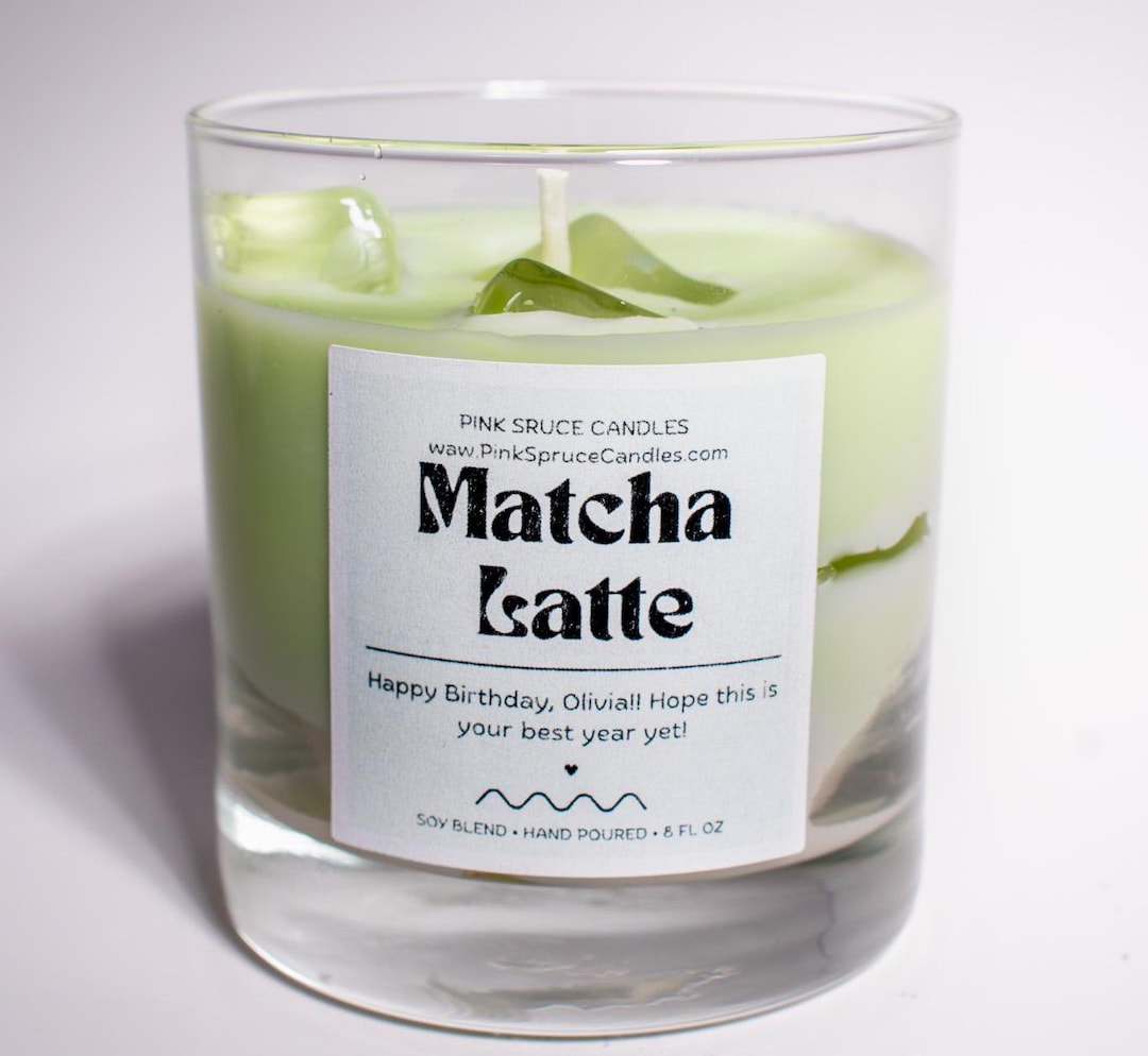 Matcha Candle, Matcha, Matcha Green Tea, Iced Tea Candle, Personalized ...