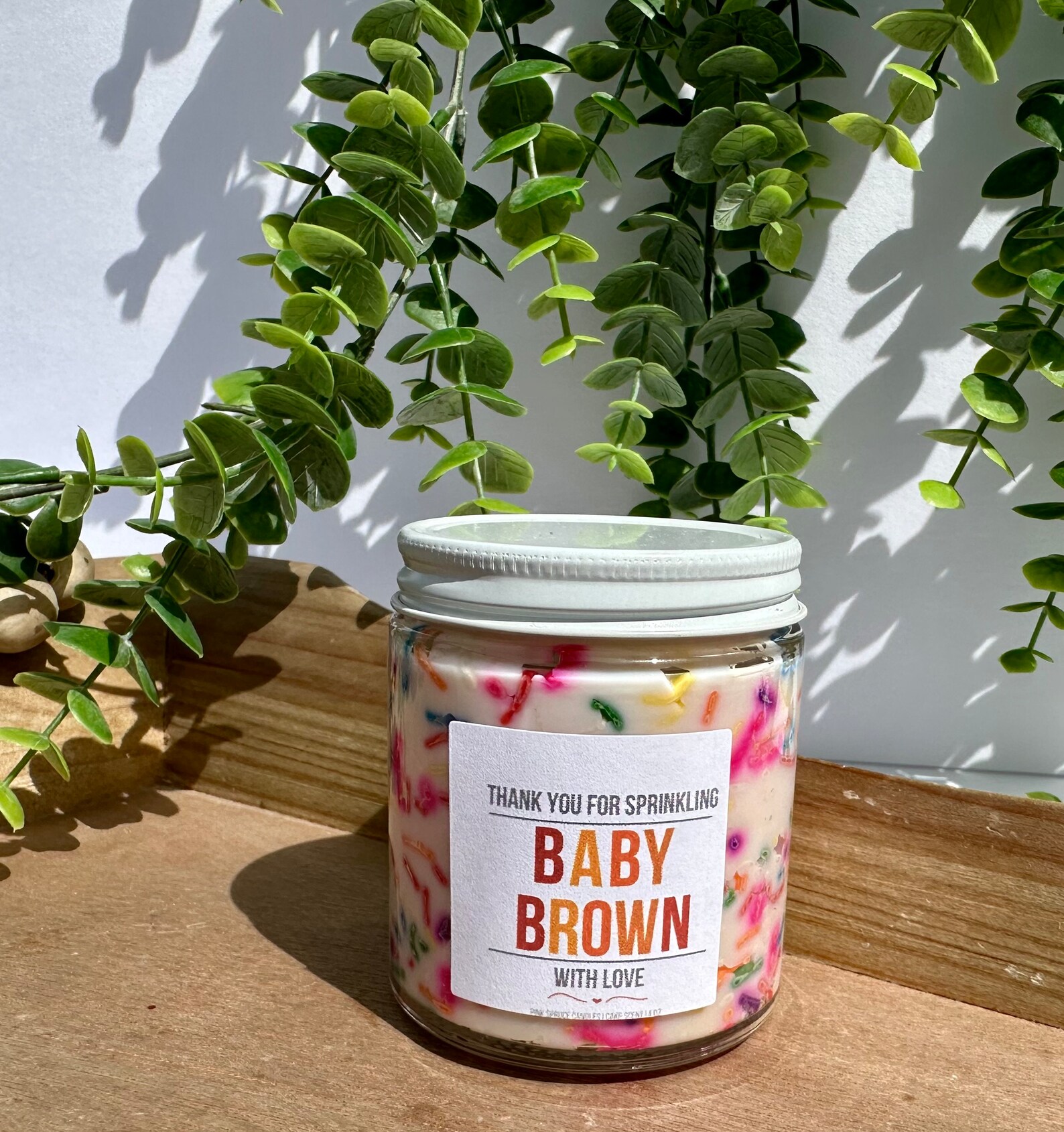 Custom Baby Sprinkle Candle Favor, Baby Sprinkle Prize, Gender Neutral ...