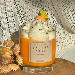 Carrot Cake Candle, Dessert Candle, Handpoured Soy Wax, 9 Oz, Easter ...