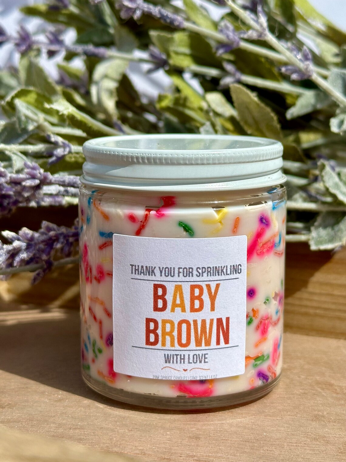 Custom Baby Sprinkle Candle Favor, Baby Sprinkle Prize, Gender Neutral ...