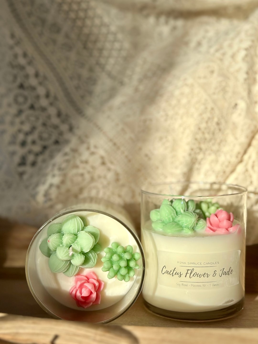 3D Succulent Candle, Terrarium Candle, Cactus Candle, Plant Lover ...